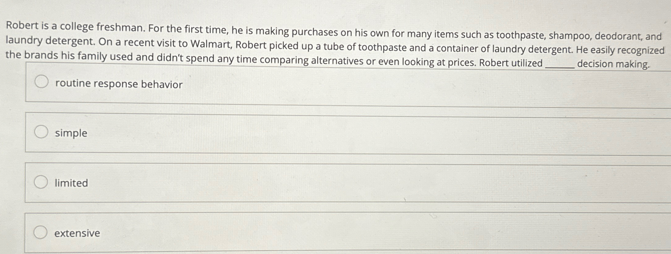 Solved Robert is a college freshman. For the first time, he | Chegg.com