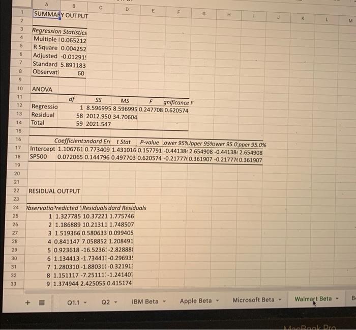 RESIDUAL OUTPUT\begin{tabular}{|l|l|l|} \hline & | Chegg.com
