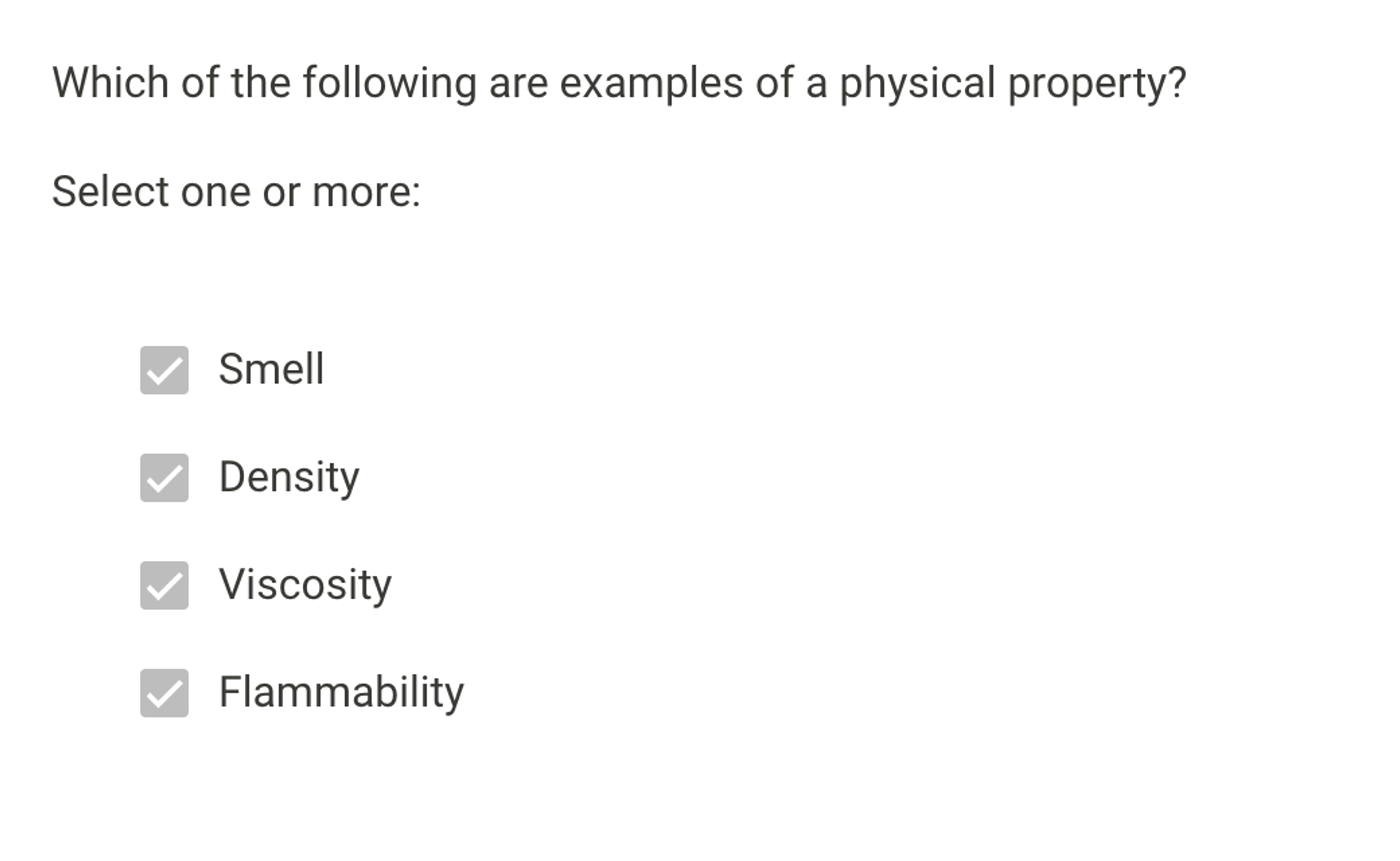 Solved Which of the following are examples of a physical | Chegg.com
