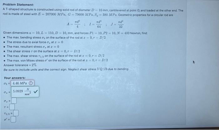 Solved Problem Statement: A T-shaped structure is | Chegg.com