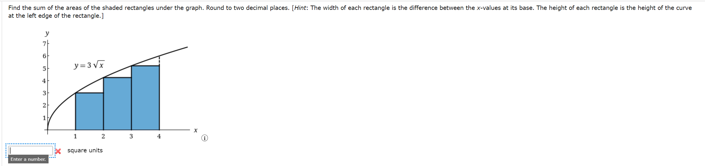 Solved Find the sum of the areas of the shaded rectangles | Chegg.com