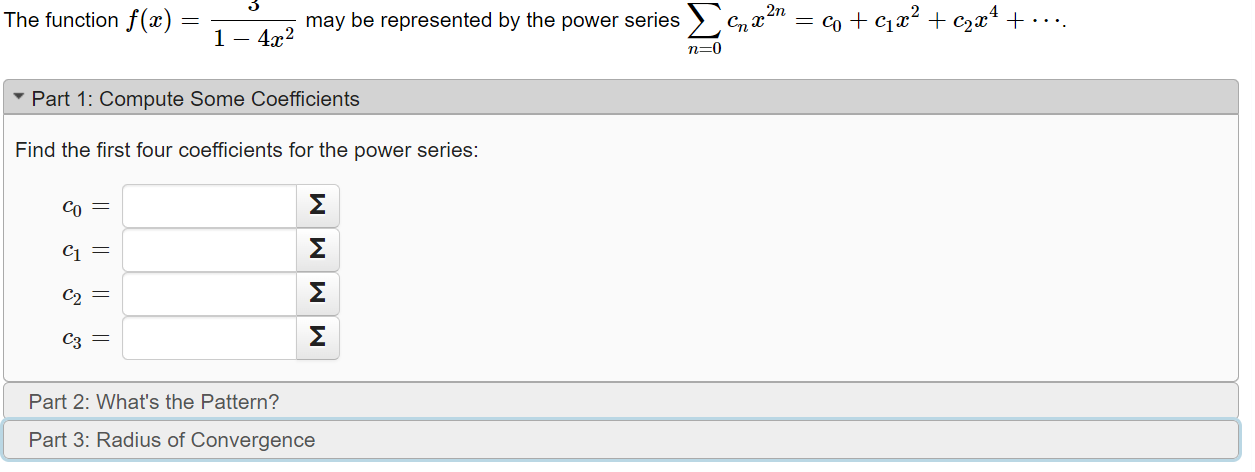 Solved The function f(x)=31-4x2 ﻿may be represented by the | Chegg.com