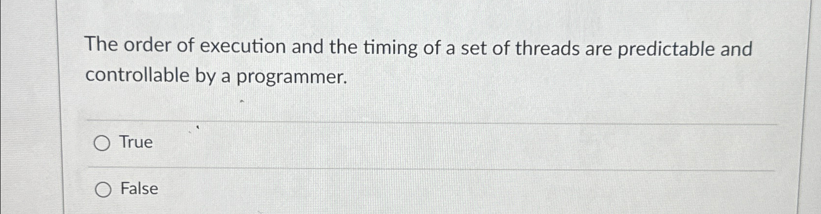 Solved The order of execution and the timing of a set of | Chegg.com