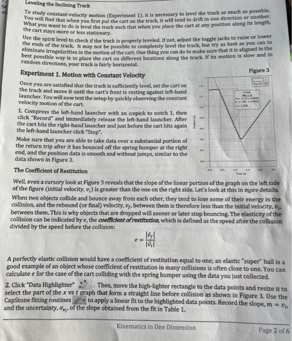 Leveling the Inclining Track To study | Chegg.com