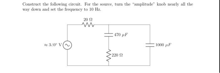 Solved Solve the circuit theoretically for the peak voltages | Chegg.com