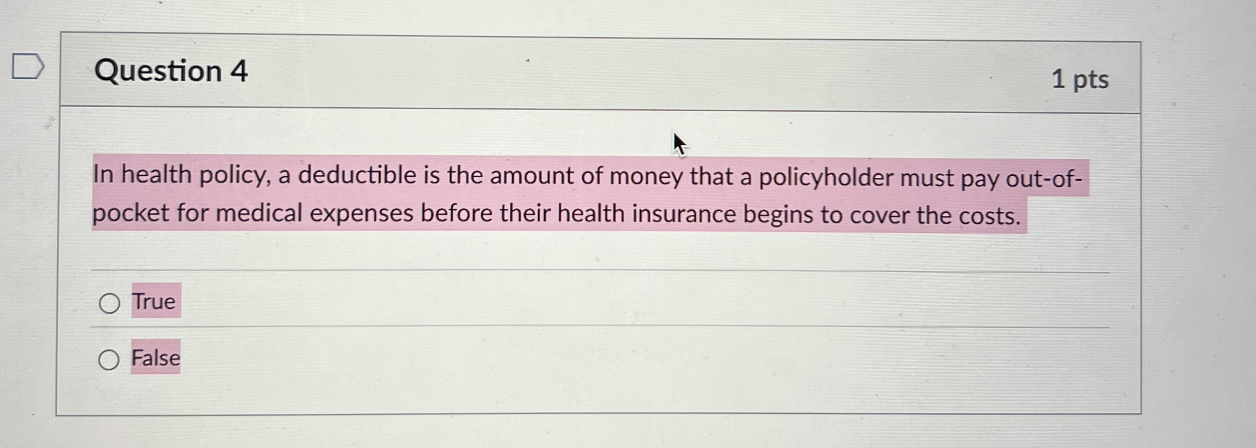 Solved Question 41 ﻿ptsIn health policy, a deductible is the | Chegg.com