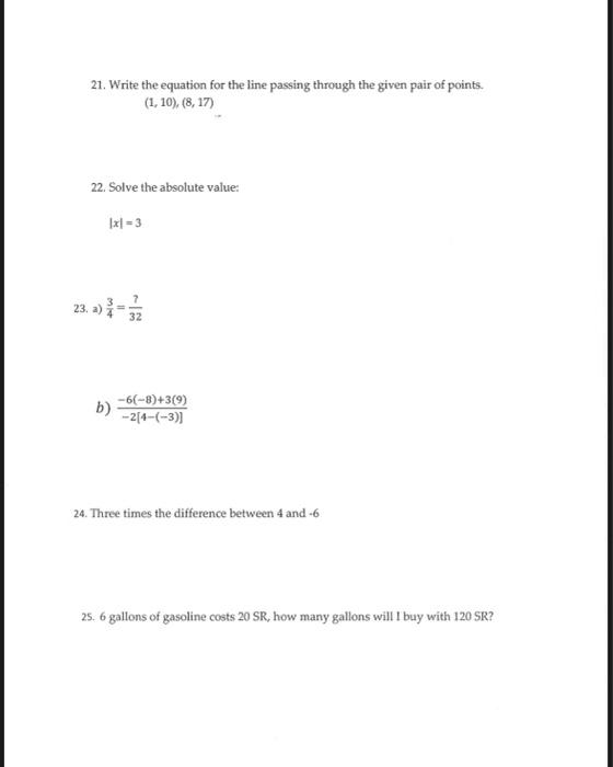 Solved 18. a) T=C(2+AB), solve for B b). P=2L+2W, solve for | Chegg.com