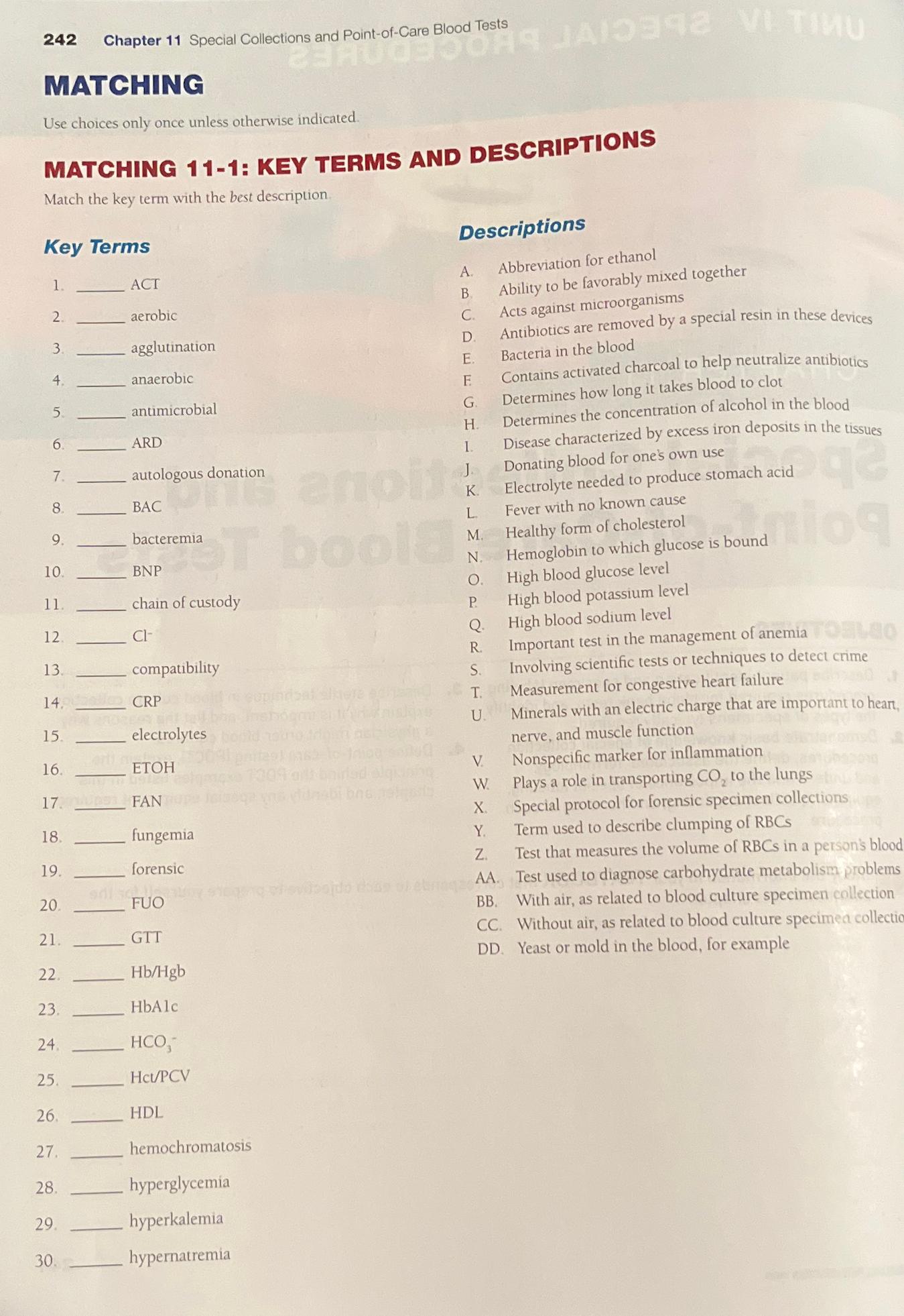 Solved 242Chapter 11 ﻿Special Collections and Point-of-Care | Chegg.com