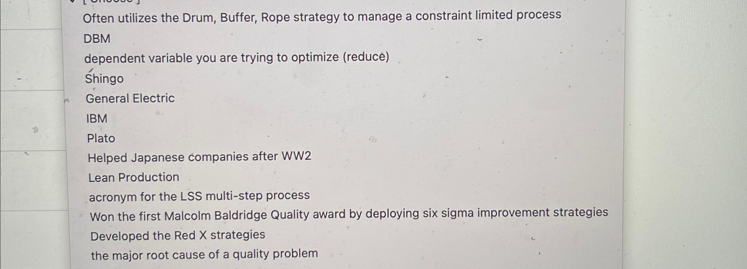 Solved Often utilizes the Drum, Buffer, Rope strategy to | Chegg.com