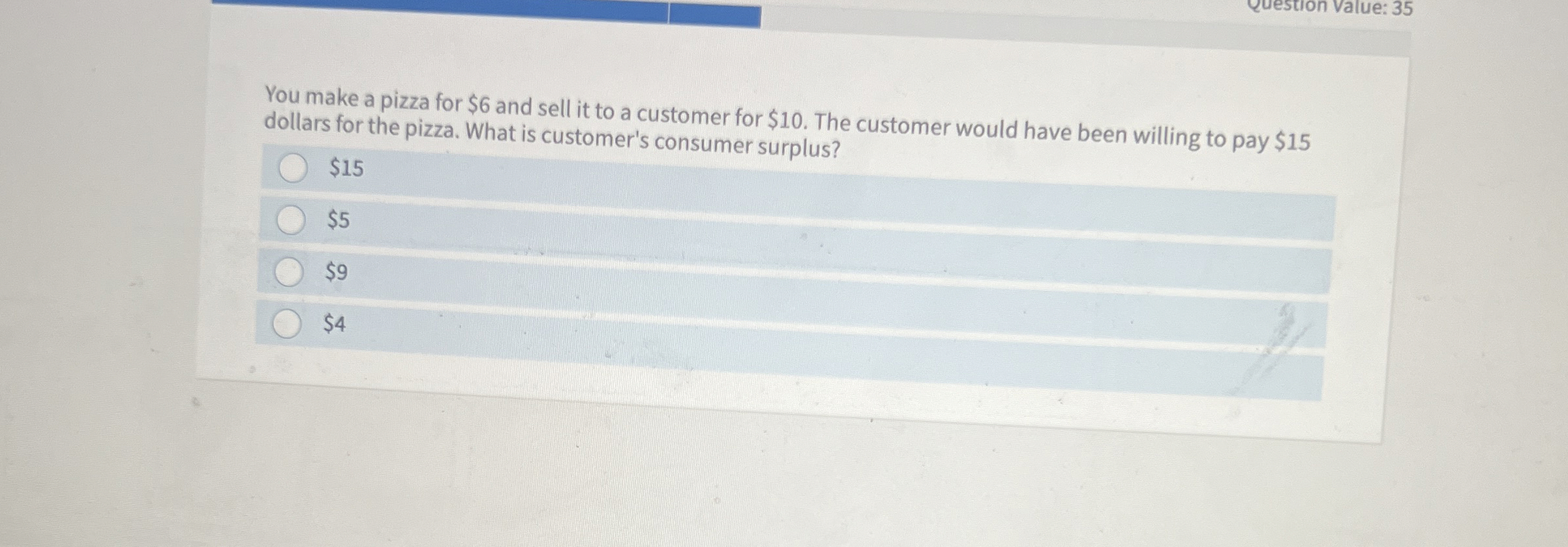 Solved You make a pizza for $6 ﻿and sell it to a customer | Chegg.com