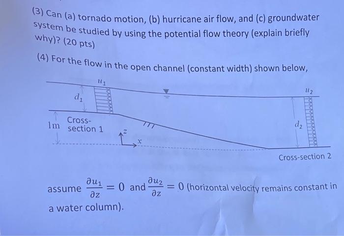 Solved (3) Can (a) tornado motion, (b) hurricane air flow, | Chegg.com
