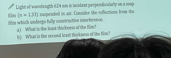 Solved Light of wavelength 624nm ﻿is incident | Chegg.com