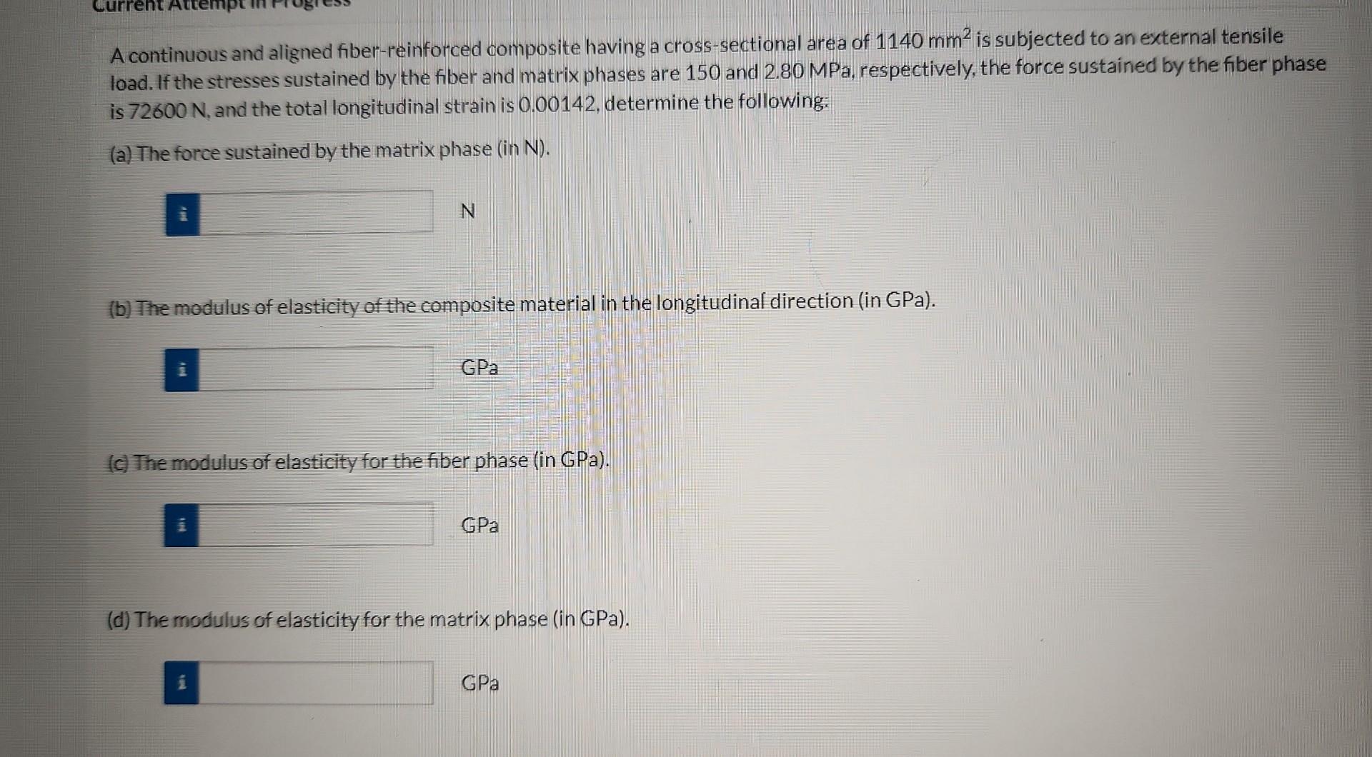 Solved A continuous and aligned fiber-reinforced composite | Chegg.com