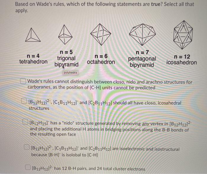 Based on Wade's rules, which of the following | Chegg.com
