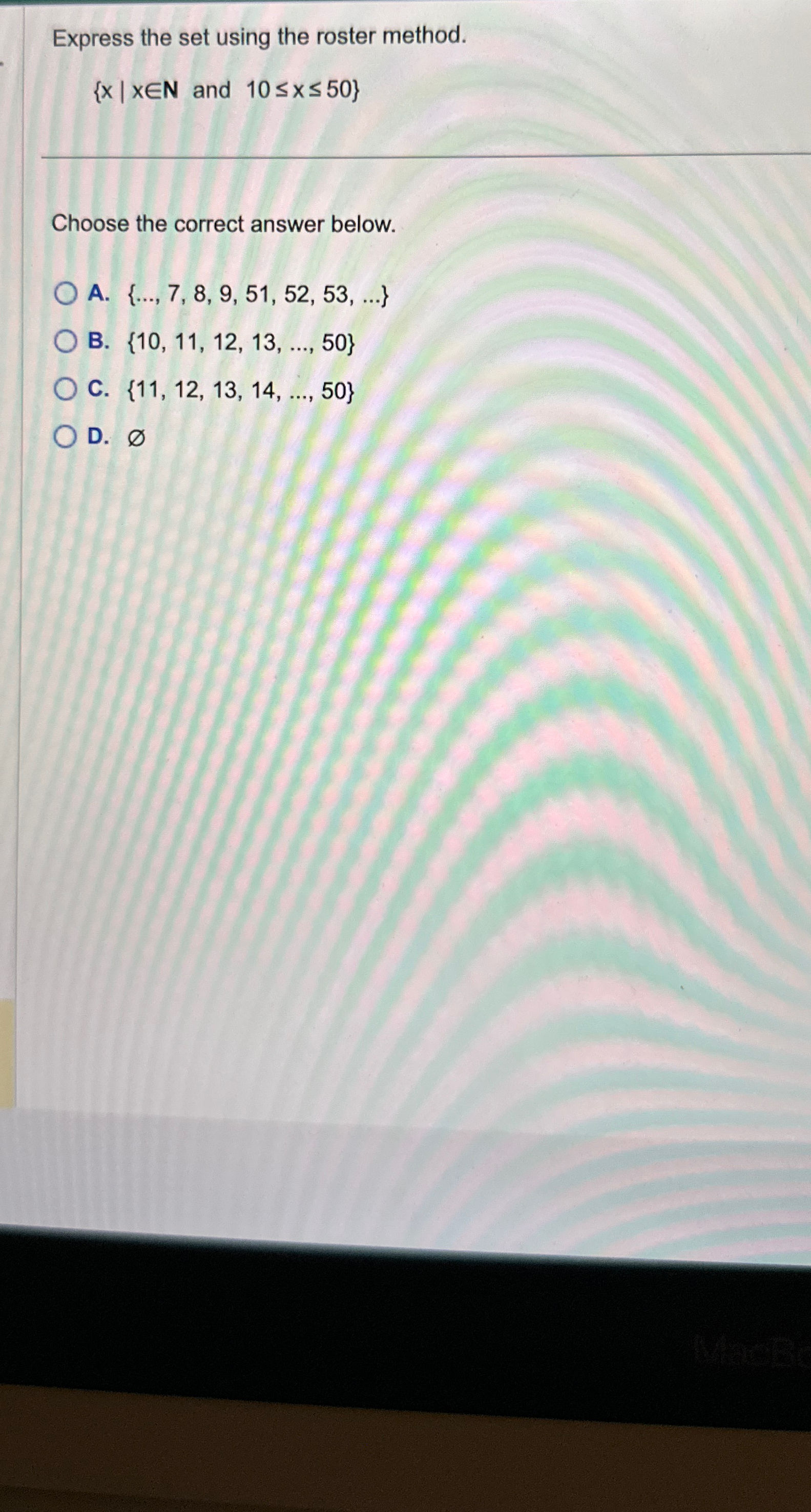 Solved Express the set using the roster method.{x|xinN ﻿and | Chegg.com
