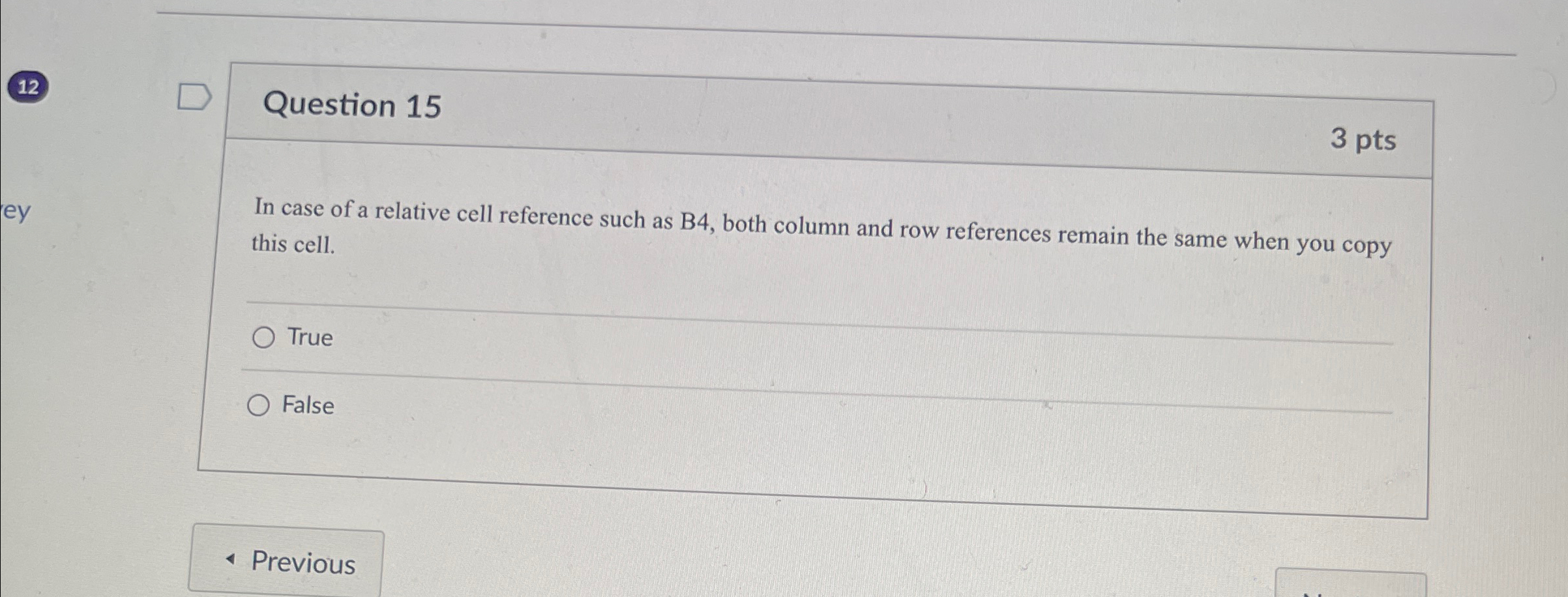 Solved 12Question 153 ﻿ptsIn case of a relative cell | Chegg.com