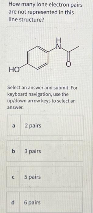 Solved How many lone electron pairs are not represented in | Chegg.com