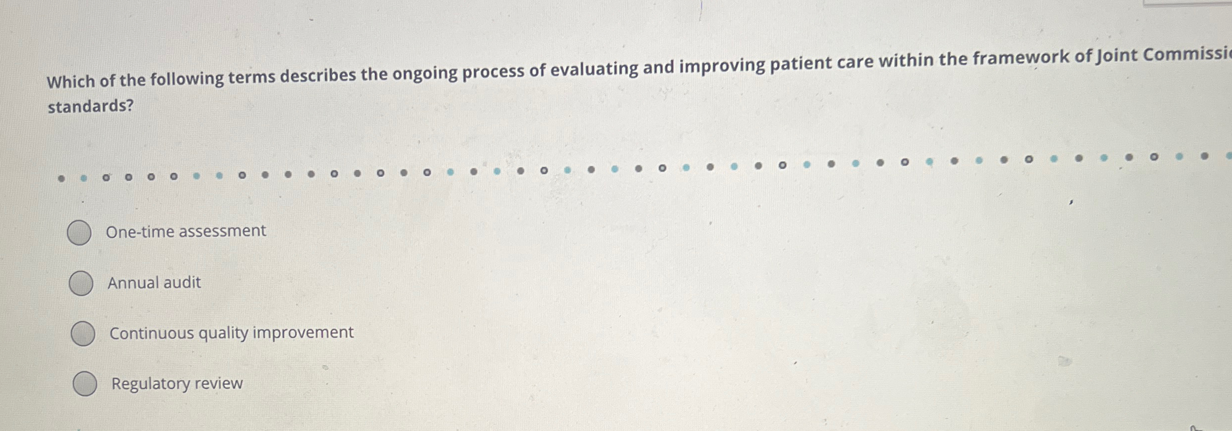 Solved Which of the following terms describes the ongoing | Chegg.com