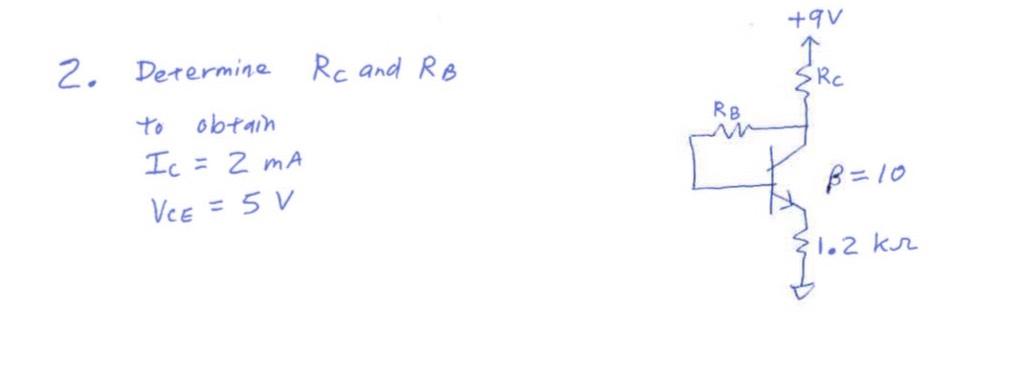Solved Determine RC ﻿and RB ﻿to ﻿obtain | Chegg.com