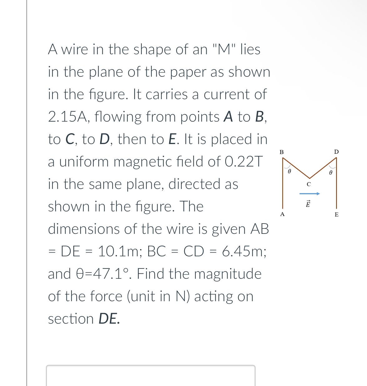 Solved A wire in the shape of an "M" ﻿lies in the plane of | Chegg.com