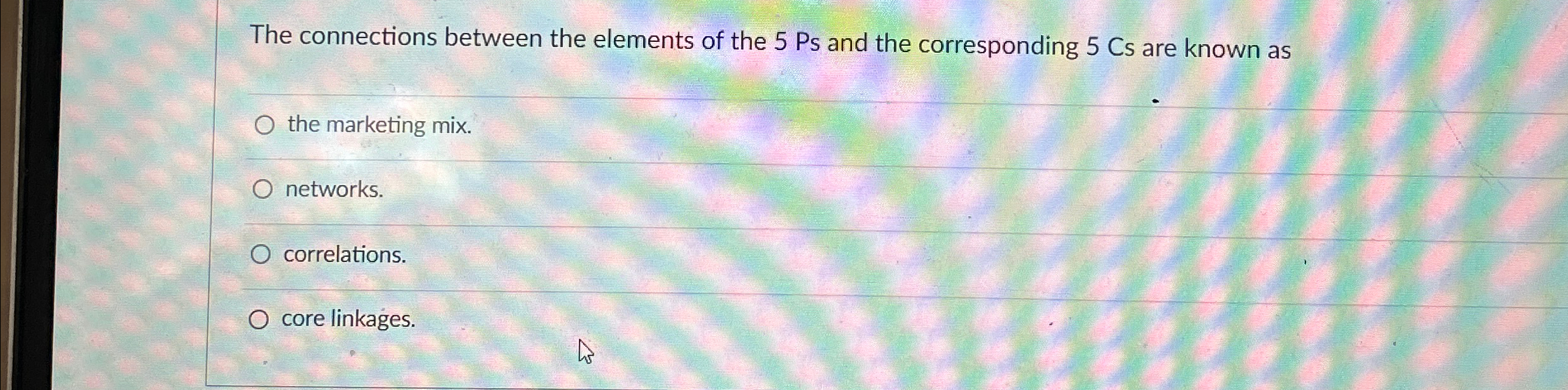 Solved The connections between the elements of the 5 ﻿Ps and | Chegg.com