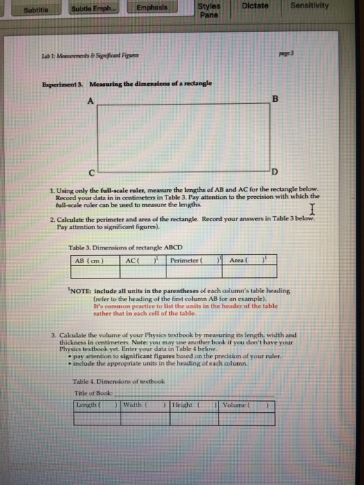 Solved Subtle Emph. Subtitle Emphasis Dictate Stylos Pane | Chegg.com