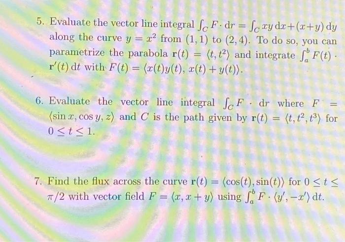 Solved 5. Evaluate the vector line integral ∫CF⋅dr=∫Cxy | Chegg.com