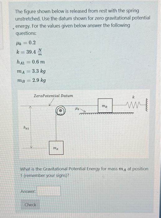 Solved What is the Gravitational Potential at position 1 for | Chegg.com