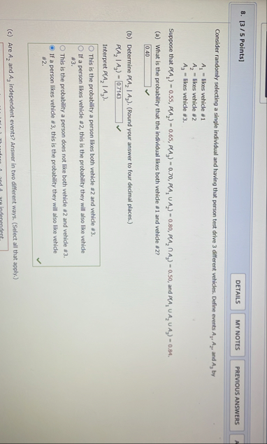 Solved [3/5 ﻿Points]Consider randomly selecting a single | Chegg.com
