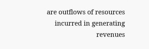 Solved are outflows of resources incurred in generating | Chegg.com