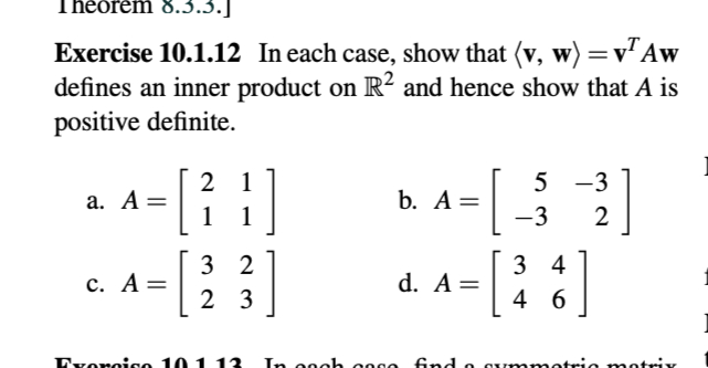 Solved Exercise 10.1.12 ﻿In each case, show that | Chegg.com