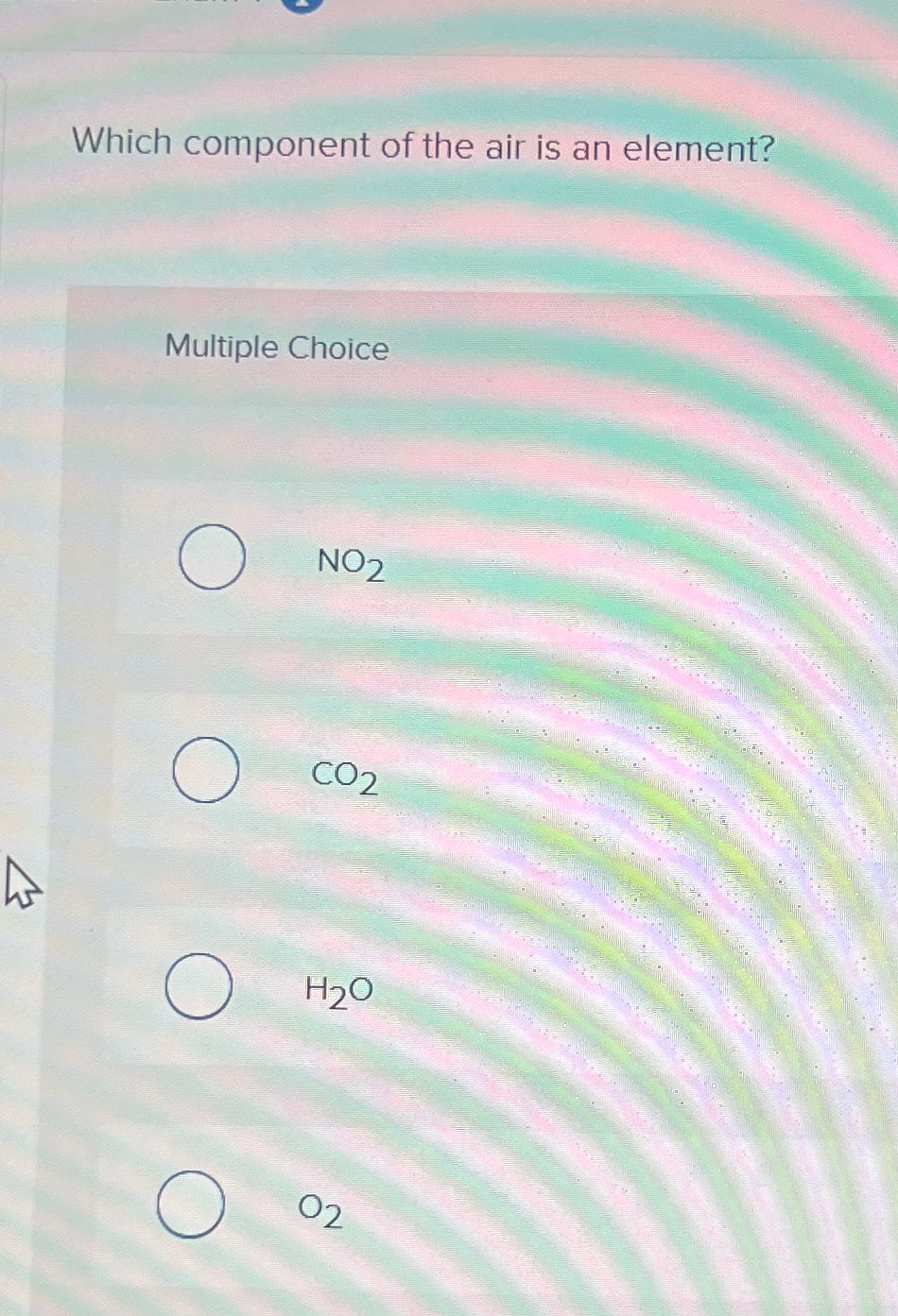 Solved Which component of the air is an element?Multiple | Chegg.com