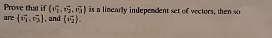 Solved Prove that if {vec(v1),vec(v2),vec(v3)} ﻿is a | Chegg.com