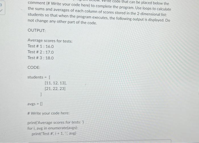 Solved write python code using loops to calculate the sum | Chegg.com
