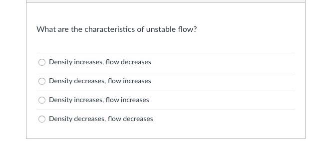 Solved What are the characteristics of unstable flow? | Chegg.com
