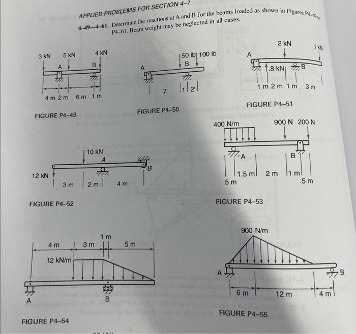 Solved APPLED PROBLEMS FOR SECTION 4-7 4-49-4-61. Determine | Chegg.com