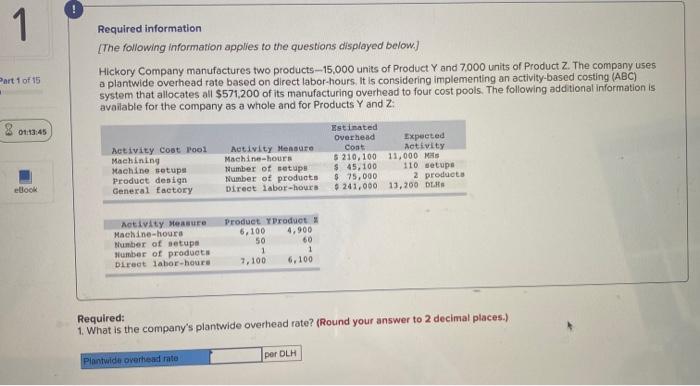 Solved 1 Part 1 of 15 Required information [The following | Chegg.com