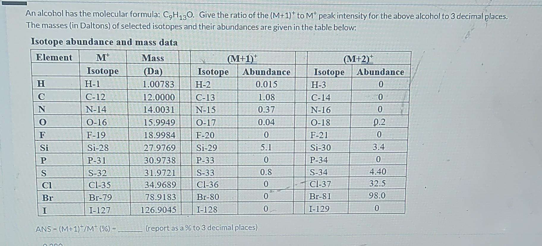Solved An alcohol has the molecular formula: C9H13O. Give | Chegg.com