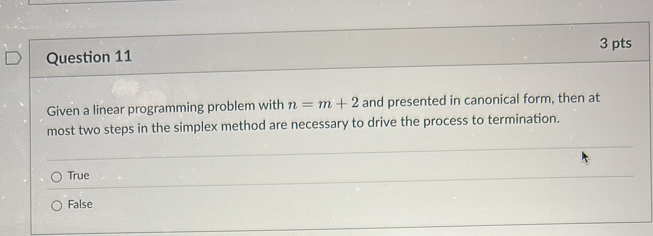 Solved Question 113 ﻿ptsGiven a linear programming problem | Chegg.com