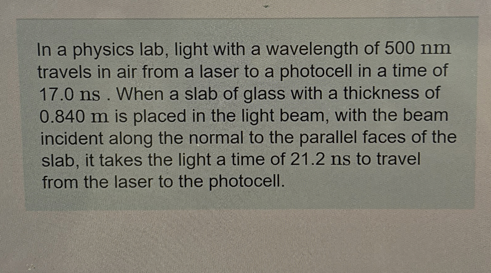 High Quality SOLUTION In a physics lab, light with a wavelength of 500 ﻿nm | Chegg.com