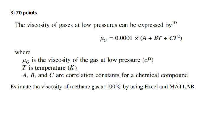 Solved 20 ﻿pointsThe viscosity of ﻿gases at ﻿low pressures | Chegg.com