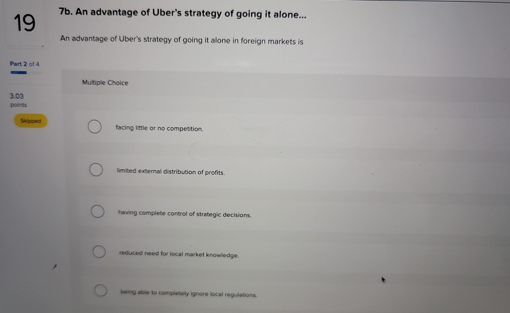 Solved chapter-Opening case: uber's Foreien Narket Entry | Chegg.com