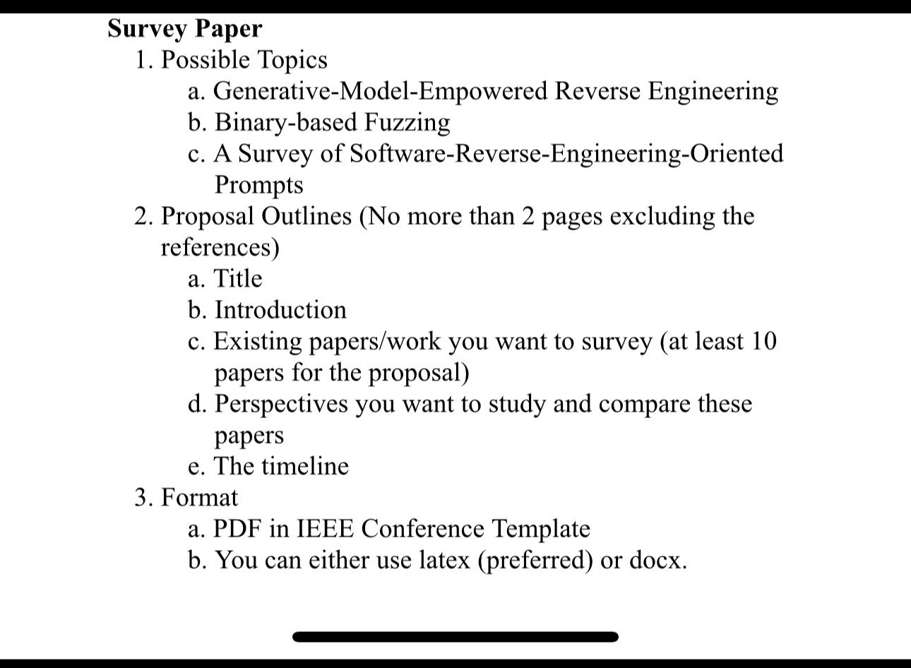 Solved Survey PaperPossible Topicsa. | Chegg.com