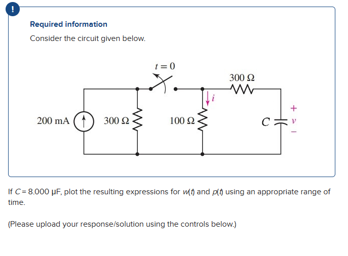 Solved !Required informationConsider the circuit given | Chegg.com