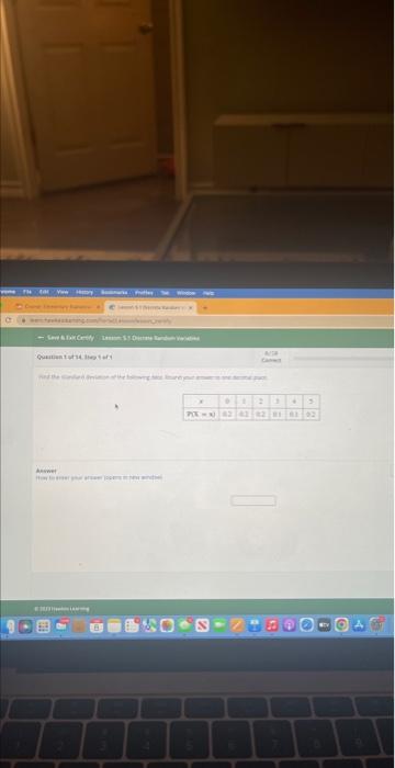 Solved Find the standard deviation of the following data. | Chegg.com