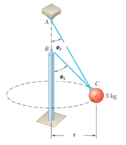 Solved See Picture for Geometry, radius is 3.1 ﻿m , ﻿angle 1 | Chegg.com