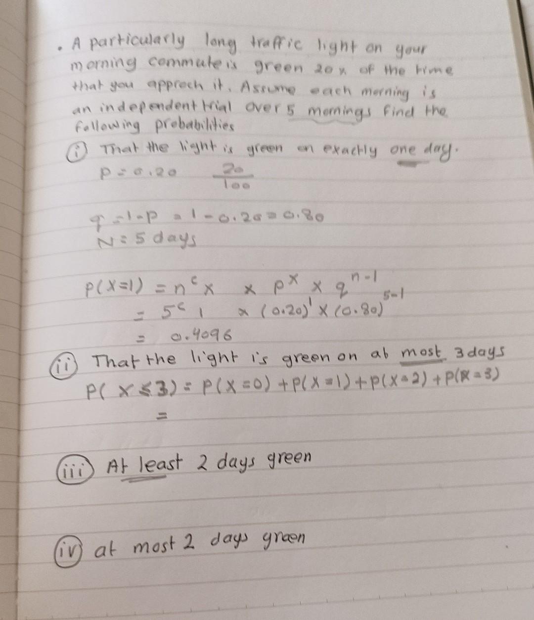 Solved - A particularly long traffic light on your morning | Chegg.com