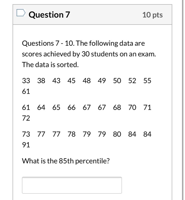 Solved Question 7 10 Pts Questions 7 10 The Following 