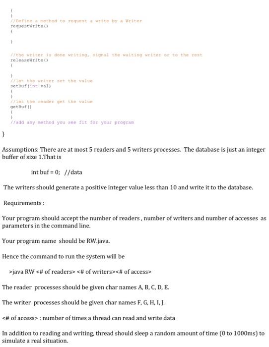 Solved B. Synchronization of Reader/Writer problem: In this | Chegg.com