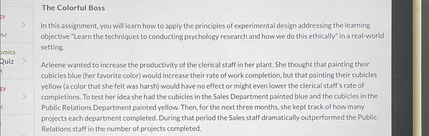 Solved The Colorful BossIn this assignment, you will learn | Chegg.com